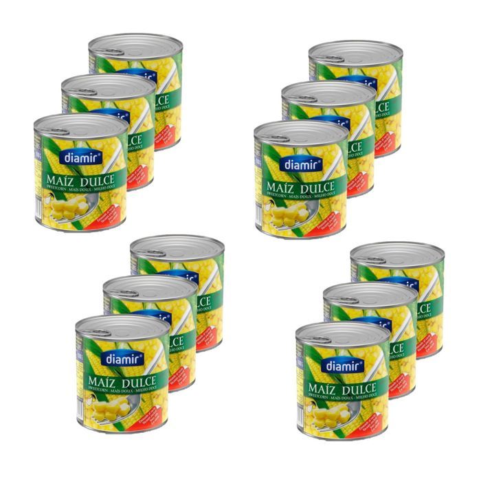 Diamir - Lot 12x Maïs doux - Boîte 340g - Cdiscount Au quotidien