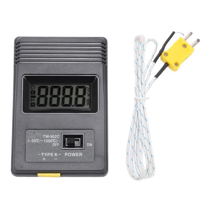 Dilwe thermomètre LCD Tm‑902c Thermomètre à capteur numérique à ...