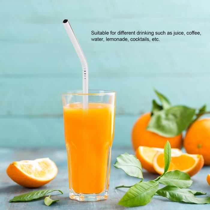 Dioche paille pliée Jus de fruits de pailles courbées Straignt ...