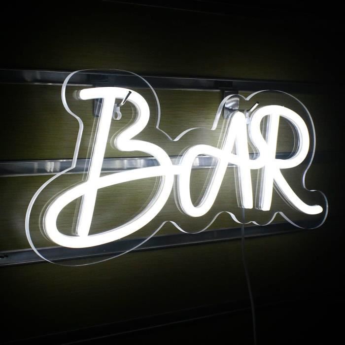 Bar Neon Signs White Neon Lights Neon Bar Sign Lights For Living Room ...