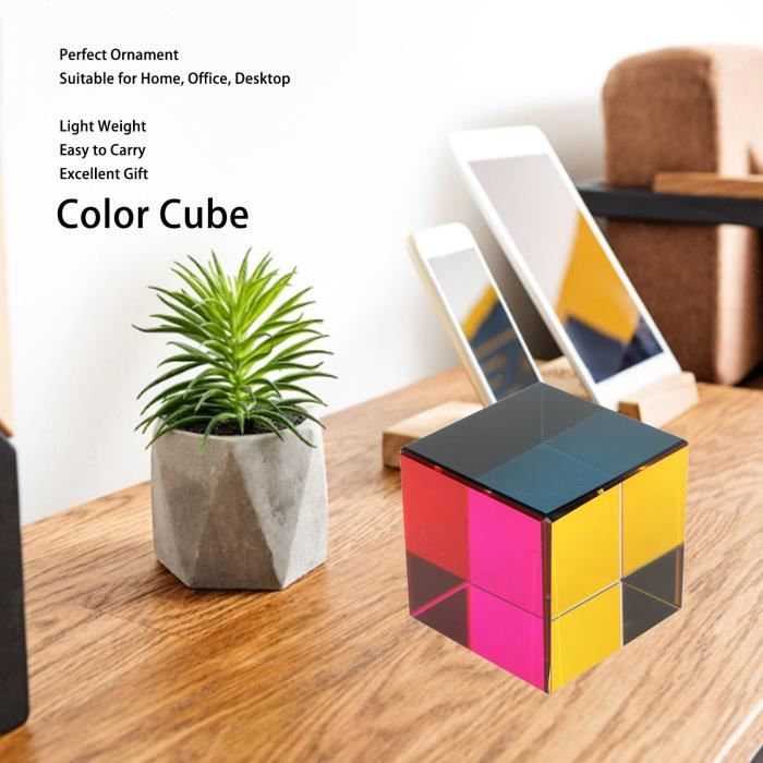 HEN--Cube de couleur Cube optique de couleur à 6 ctés, prisme pour ...