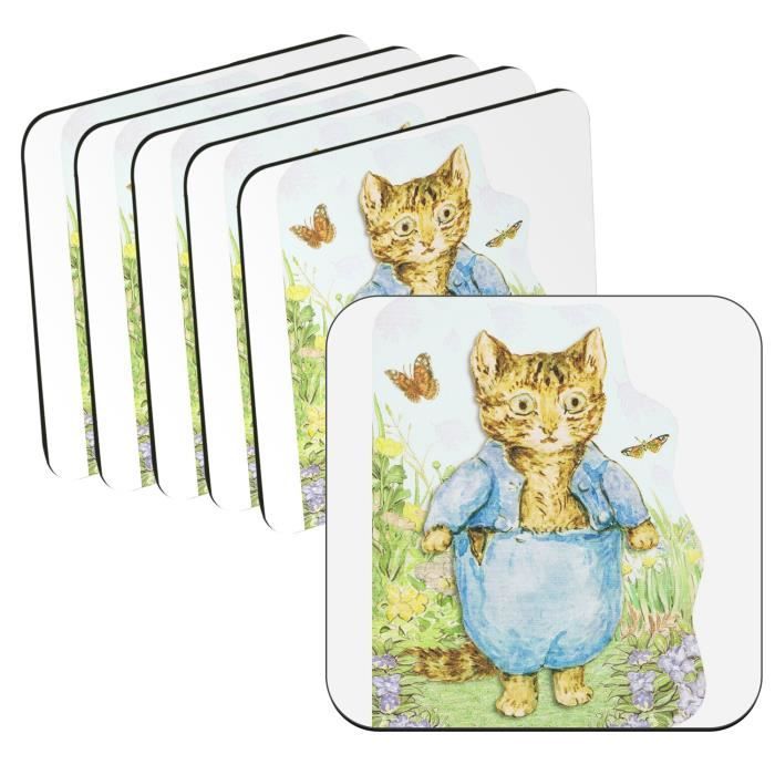 Sous Verre Liège (Lot de 6) Tom Kitten Tom Chaton Illustration Enfant ...
