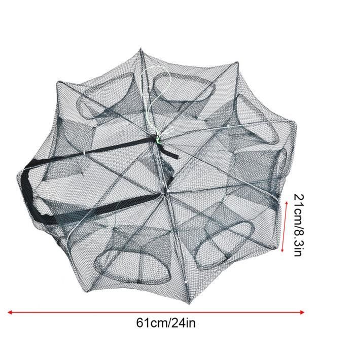 Filet de pêche Cage pliable en fonte pour pêche au crabe et crevettes ...