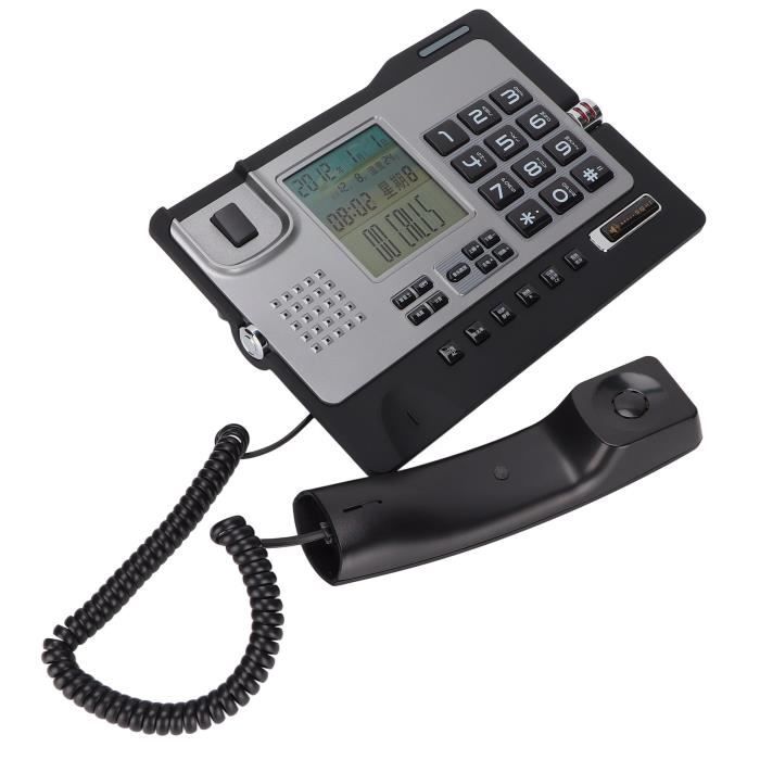 Fdit Téléphone fixe filaire Téléphone filaire filaire avec identification de l'appelant mains ...