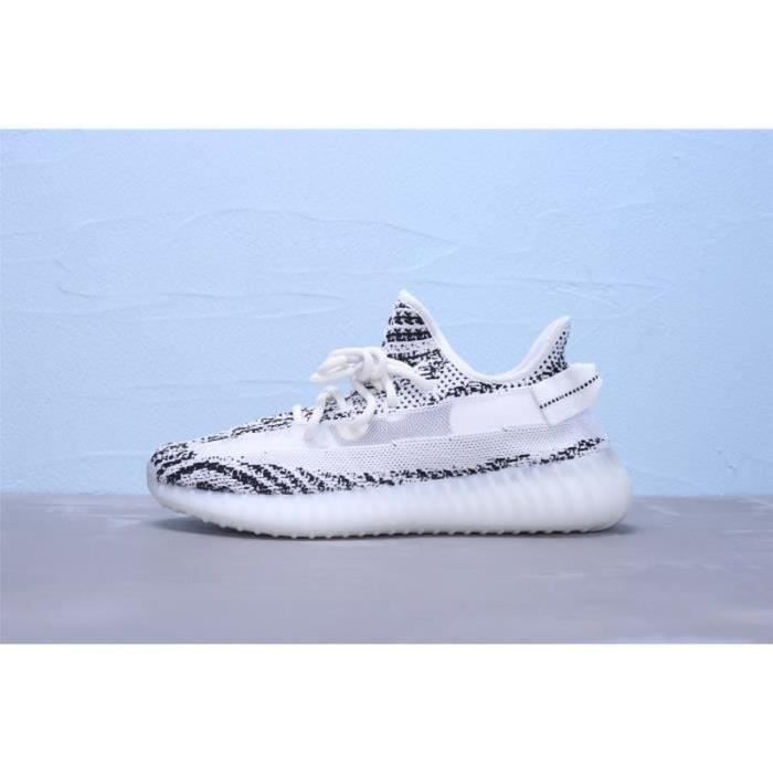 YEEZYx BOOST 350 V2 ADIDASx Black-White Fish Silk Femme Homme Or ...