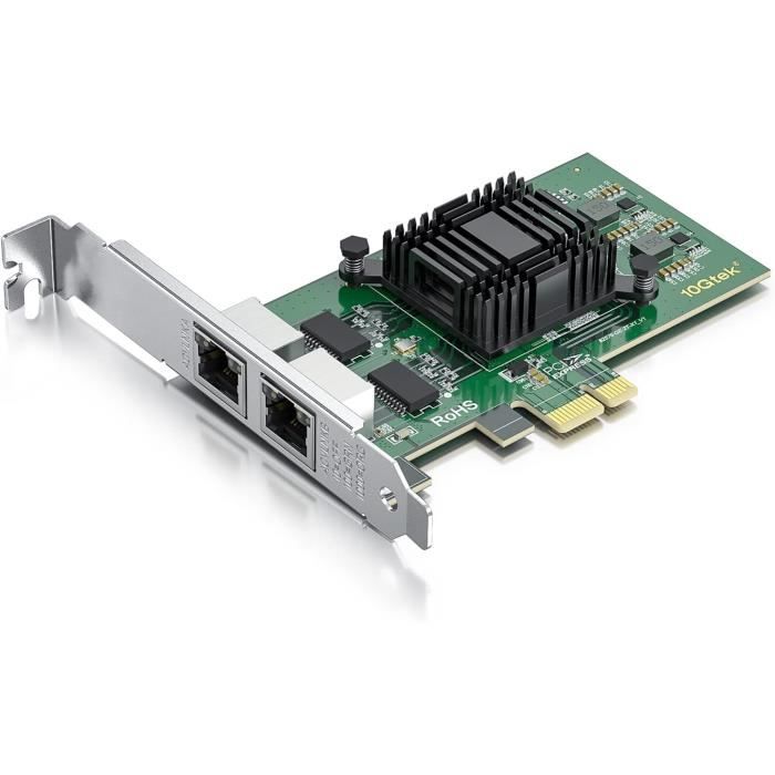 Carte Réseau Gigabit Pcie Pour Intel E1G42Et - 82576 Chip, Dual Rj45 ...