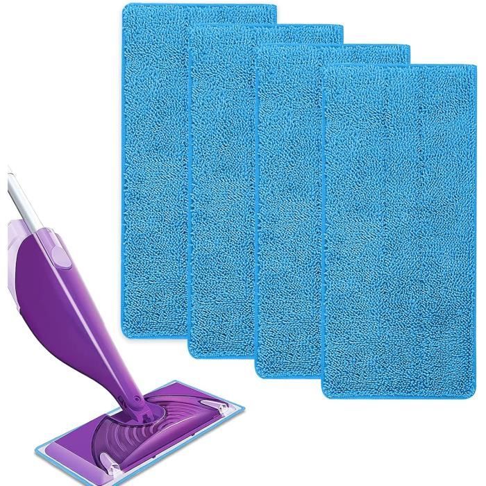 4 Remplacement Lingettes Reutilisable Pour Swiffer Wetjet Spray Balais ...
