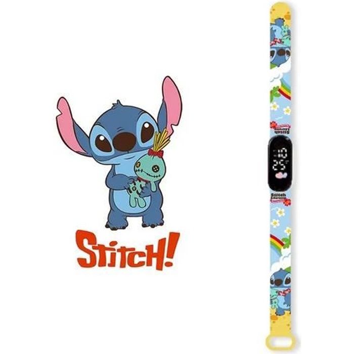 Montre Stitch intelligente fleurs Lilo et Stitch jaune, - Achat/vente ...