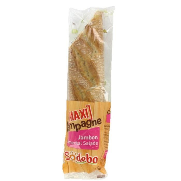 SODEBO Sandwich baguette jambon emmental 240g - Cdiscount Au quotidien
