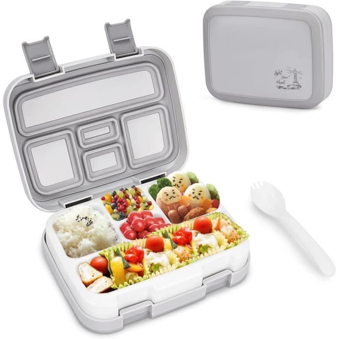 Infankey Lunch Box Enfant, Bento Lunch Box avec 6 Compartiments, 800ML ...