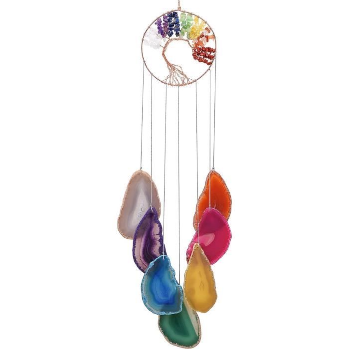 Agate Carillon À Vent Décoratif En Pierre Bâton D’Agate Naturelle Mate ...