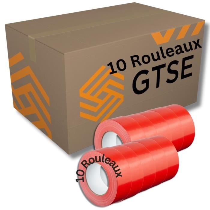 Ruban Adhésif Toilé - Duct Tape Gaffer Rouge - 48 Mm X 50 M - 10 ...