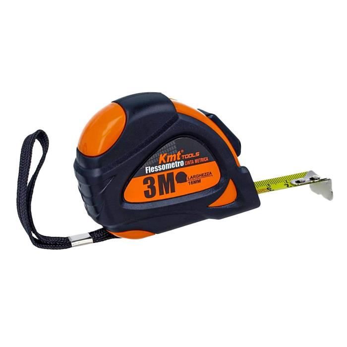 Flexomètre Professionnel, Mètre Ruban 3 M, Largeur 16 Mm, Pointe ...