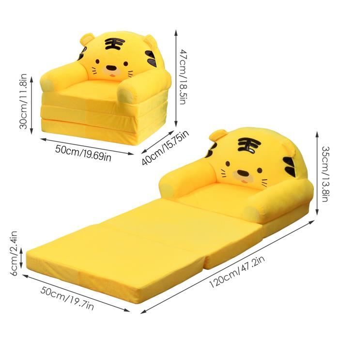 Canapé pliable pour enfants Canapé pliable 2 en 1 pour enfants, joli ...