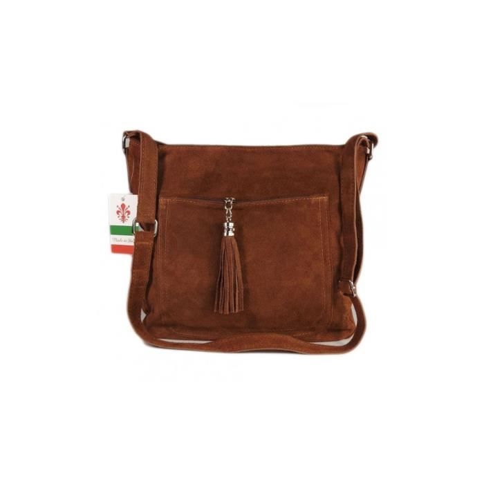 Sac VERA PELLE WAF567M Marron - Femme/Adulte - Cdiscount Jardin