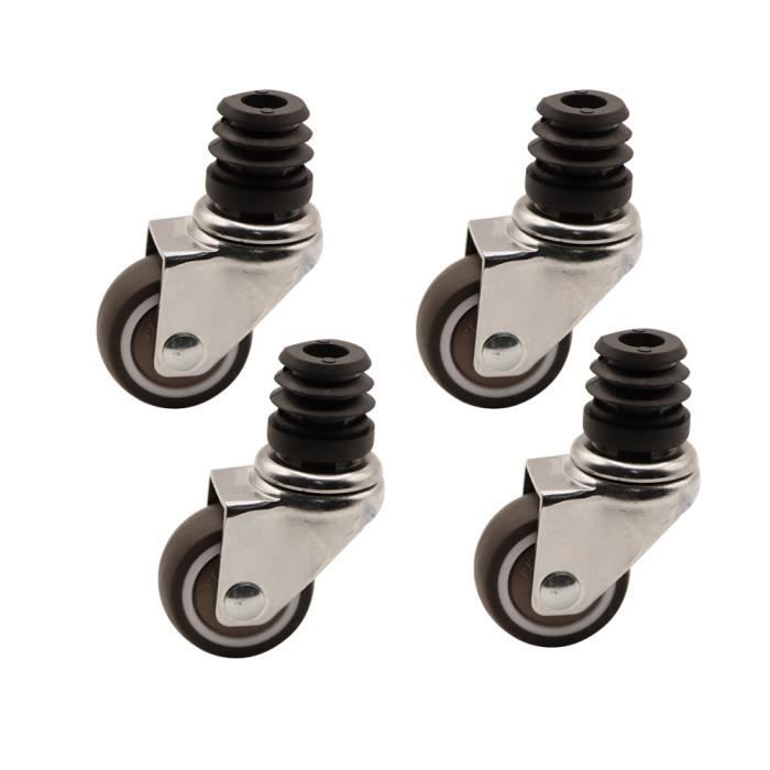 ROUE - ROULETTE,M8 type 1-M8x25MM--Roulettes pivotantes en caoutchouc ...