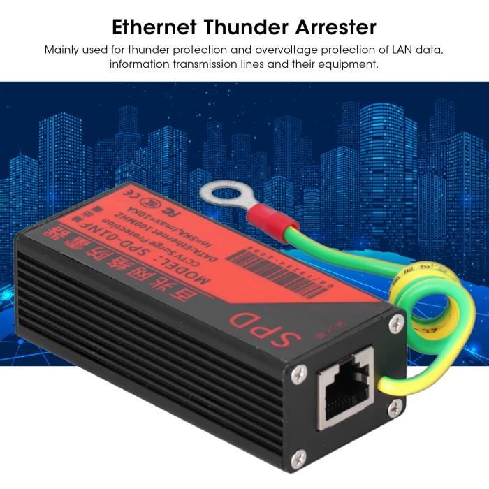 Ethernet Thunder Arrester CCTV Surge Protection Anti-Thunder Device ...