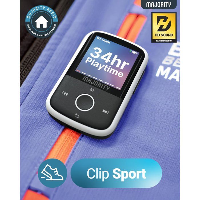 Lecteur MP3 Bluetooth avec Clip Sport - CACTOSE - Majority MP3 Go ...