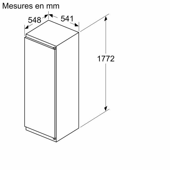Bosch Réfrigérateur 1 porte intégrable à glissières 310l - KIR81NSE0 ...