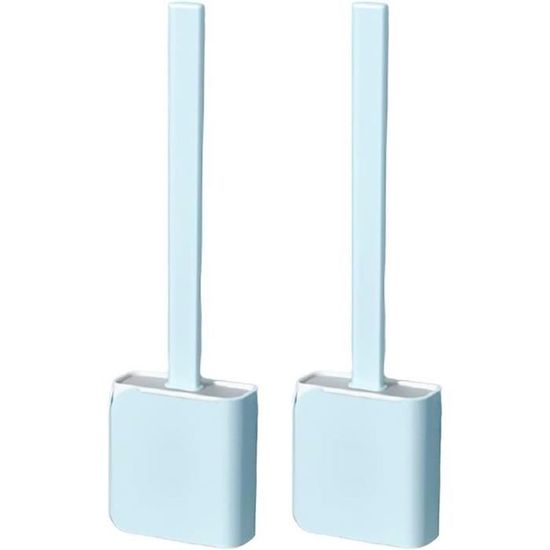 Lot De 2 Brosses Wc En Silicone Avec Poils Flexibles - Avec Support À Séchage Rapide - Pour ...