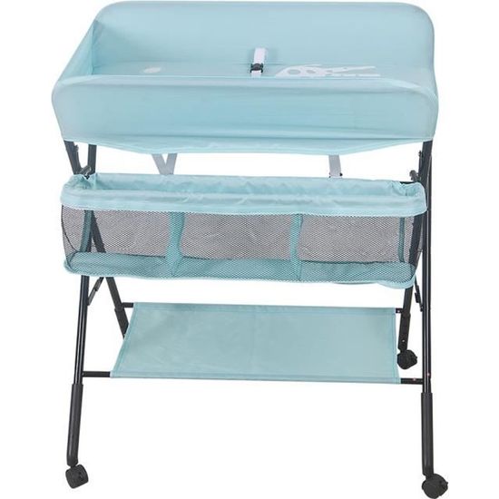 Bleu -Table à langer/Table de soins Pour Bébé Pliable et Réglable Avec ...