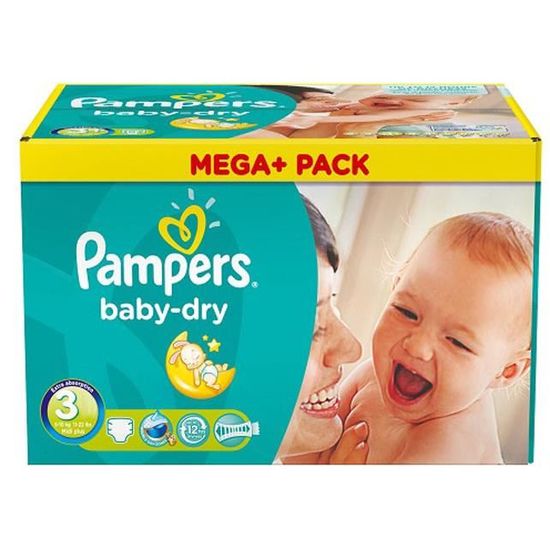 348 x couches bébé Pampers - Taille 3 baby dry - Cdiscount Puériculture ...