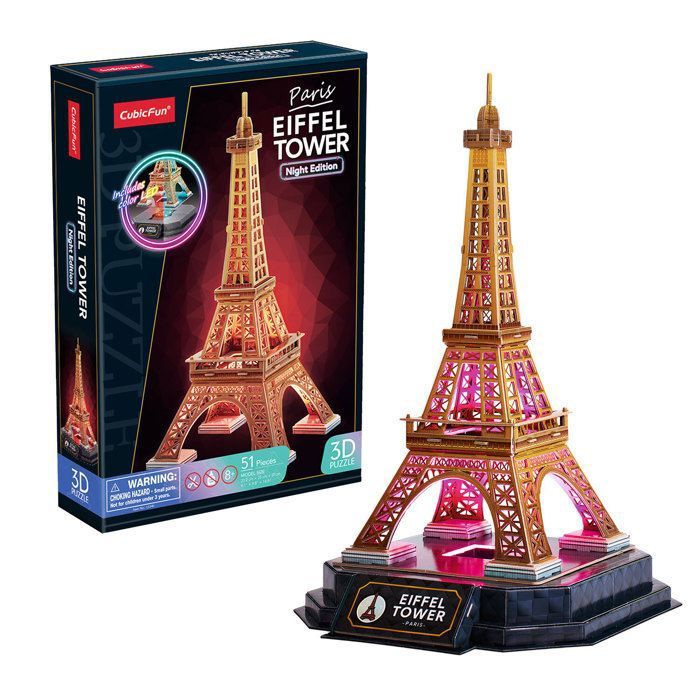 Puzzle 3D, Tour Eiffel LED, Maquette A Construire, Puzzle 3D Adulte Et Puzzle 3D Enfant, Puzzle ...