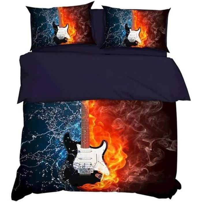 Instrument de Musique Occidental 3D Housse de Couette Violon Guitare 1 ...