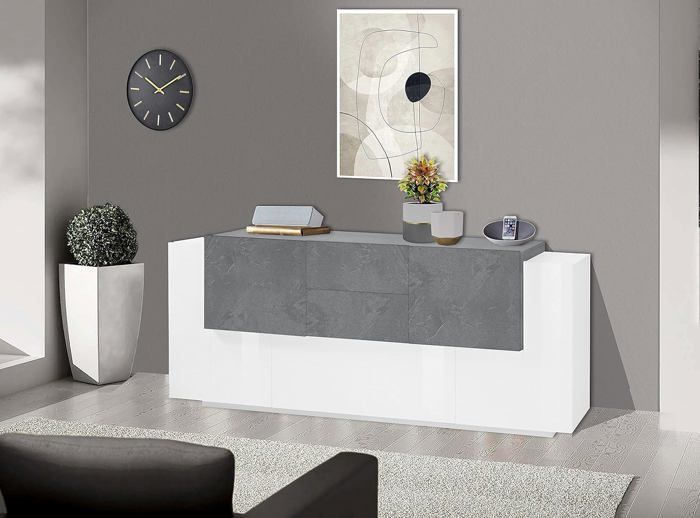 Buffet moderne avec 5 portes et 2 tiroirs Made in Italy Buffet de ...
