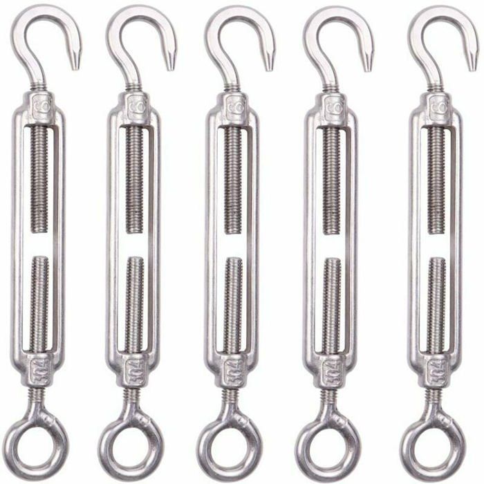 Tendeur de câble - Inox - M6 - Réglable - Acier inoxydable 304 - Lot de ...