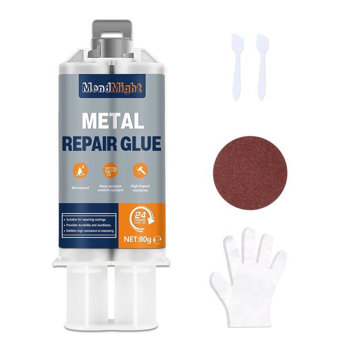 Colle Réparatrice en Métal de 80g-Adhésif Epoxy Ultra-Résistant pour Métal,Plastiques,Acier ...