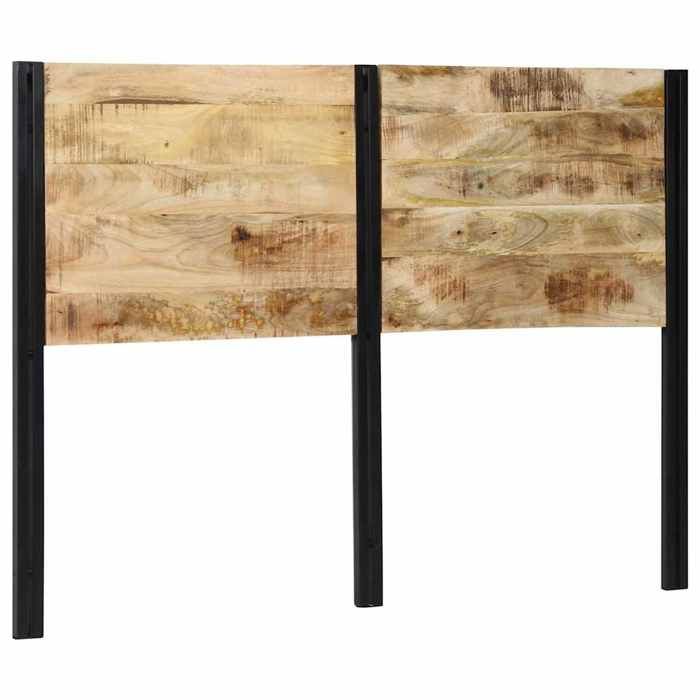 VidaXL Tête de lit 140 cm bois massif manguier et fer, tête de lit à ...