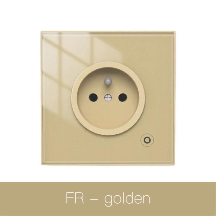 Prise murale intelligente,panneau en verre,contrôle sans fil tuya ...