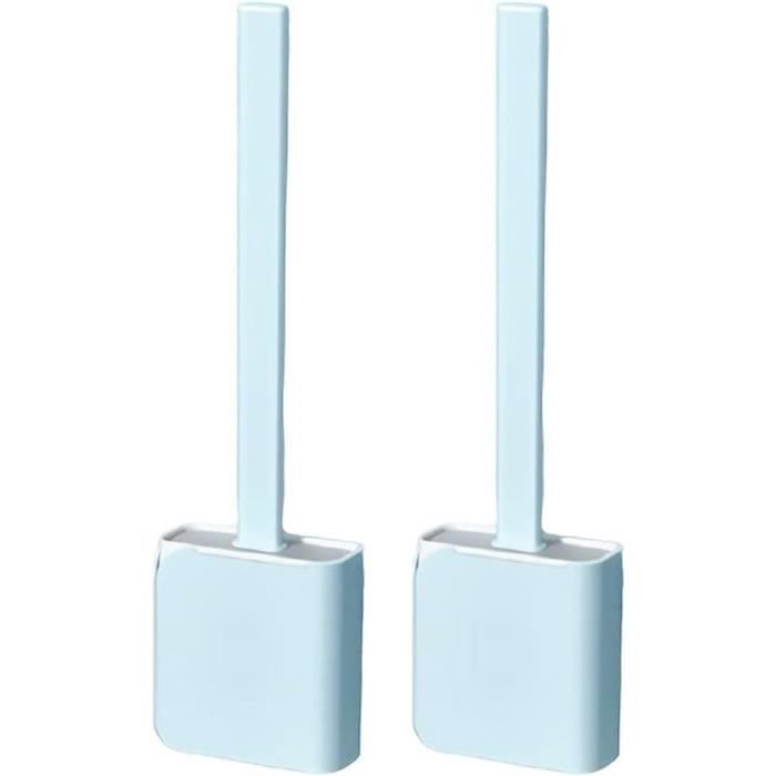 Lot De 2 Brosses Wc En Silicone Avec Poils Flexibles - Avec Support À Séchage Rapide - Pour ...