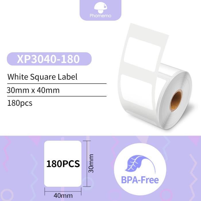 Gommette,Étiquette autocollante carrée polyvalente pour imprimante ...