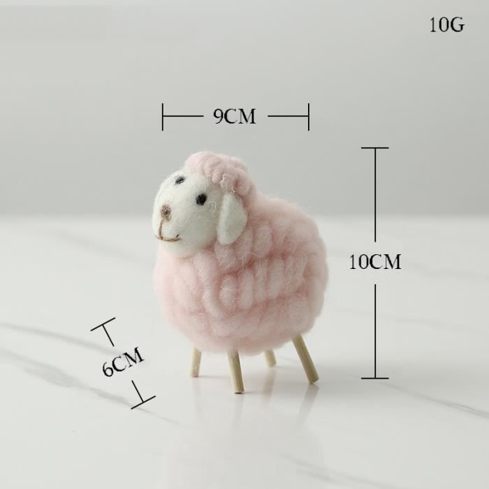 Figurine - Pink Sheep - Mouton décoratif - Rose - Kawaii - Accessoires ...