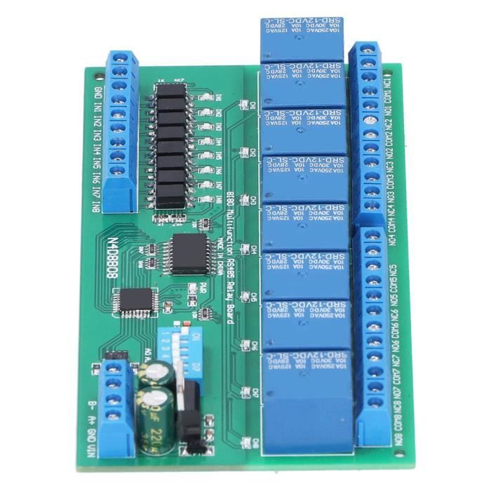 Sonew module de rail DIN35 Module de relais RS485 8 entrées 8 sorties ...