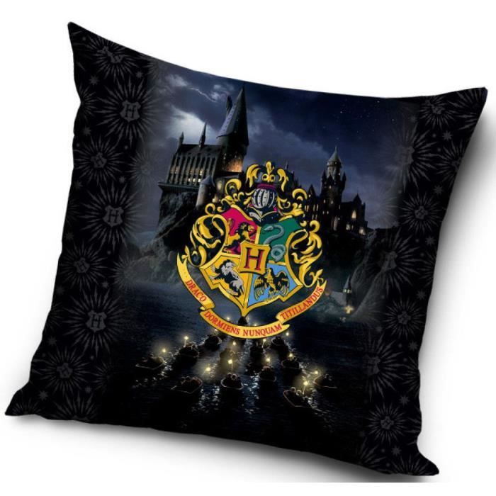 Coussin Oreiller Harry Potter Poudlard Hogwarts Polyester 40 Cm X 40cm