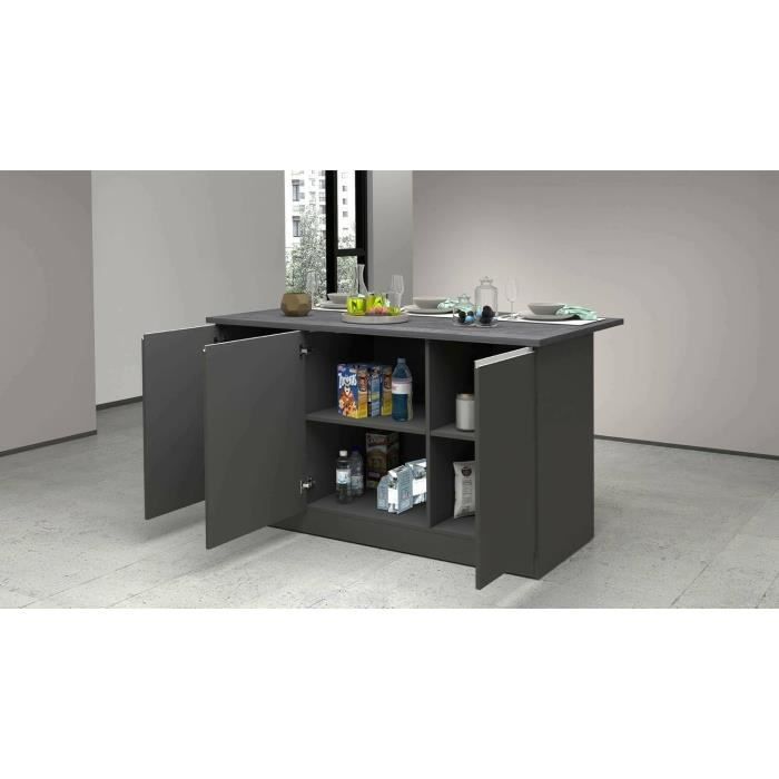 Îlot de Cuisine Patrizio,Meuble de kitchenette,Table auxiliaire,100 ...