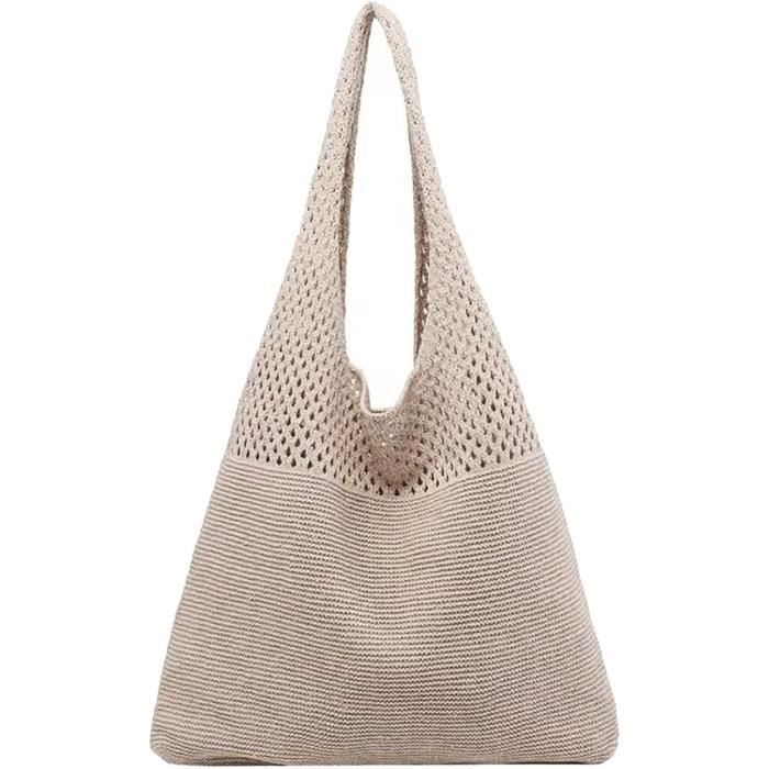 Sac A Main Femme Sacs Portés Épaule Tissés Paille Pour Femme Été Style ...