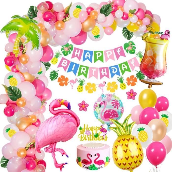 Décoration Anniversaire Tropicales Fille, Flamingo Kit Anniversaire ...