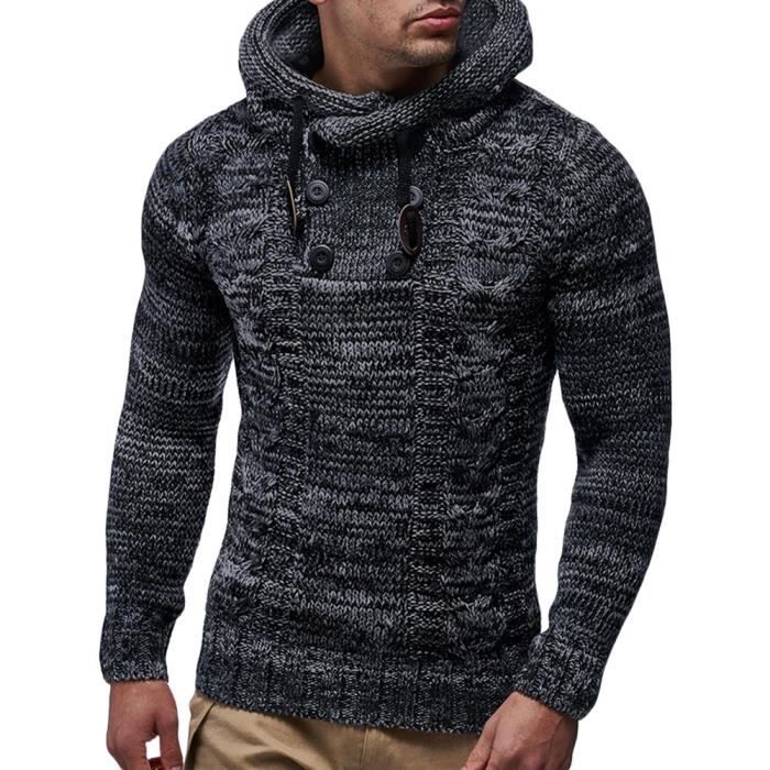 Pulls Homme Sweat à Capuche Manches Longue chandail Mode Sweatshirts ...