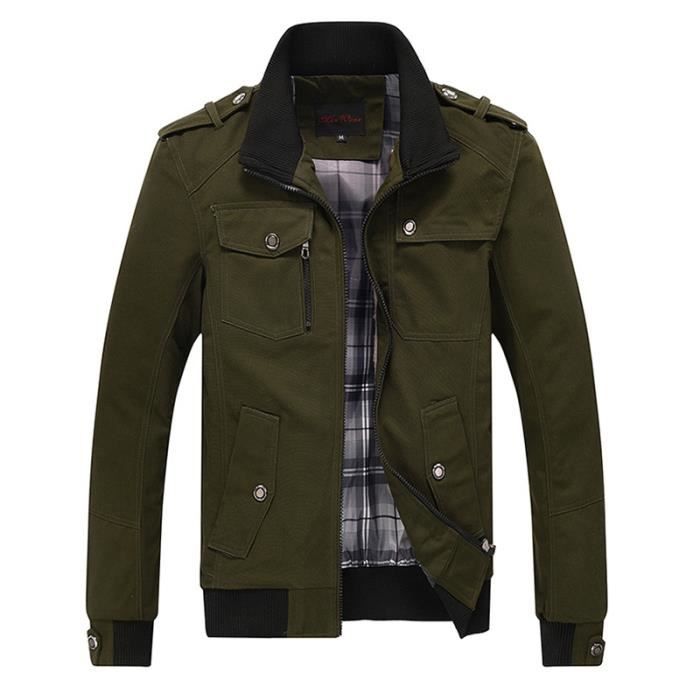 Veste pour hommes automne nouveau stand collier veste décontractée ...