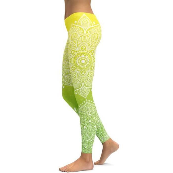 Pantalon de sport,Leggings Mandala de Yoga pour femmes, vêtements serrés, de Fitness, de Gym, d ...