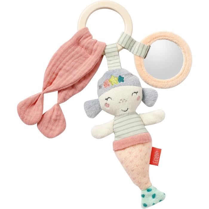 054439 Hochet En Bois Sirène-Jouet Pour Bébé Avec Anneau En Bois,Carré ...