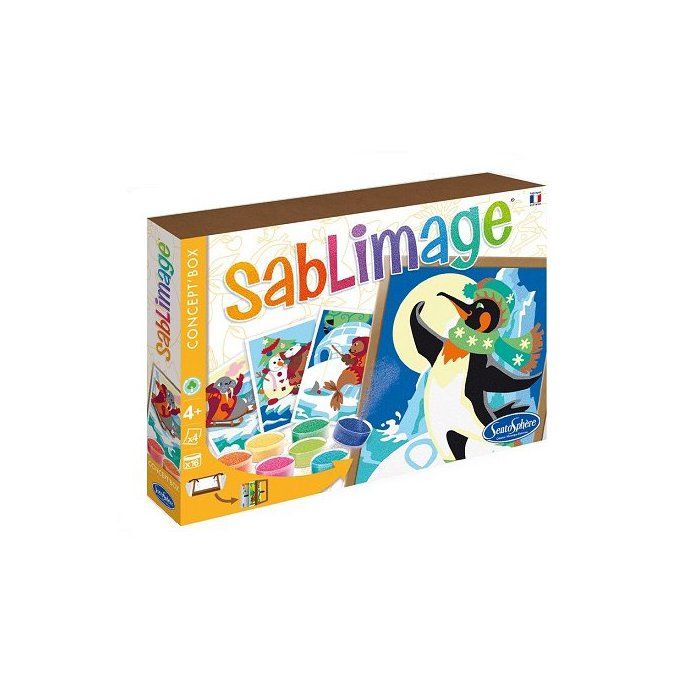 Concept Box Sablimage Banquise Animaux polaires 4 tableaux - Sable ...