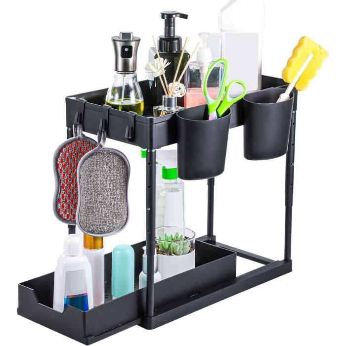 Rangement sous Evier, D'organisation de la Cuisine étagère de Rangement Double Cuisine étagère ...