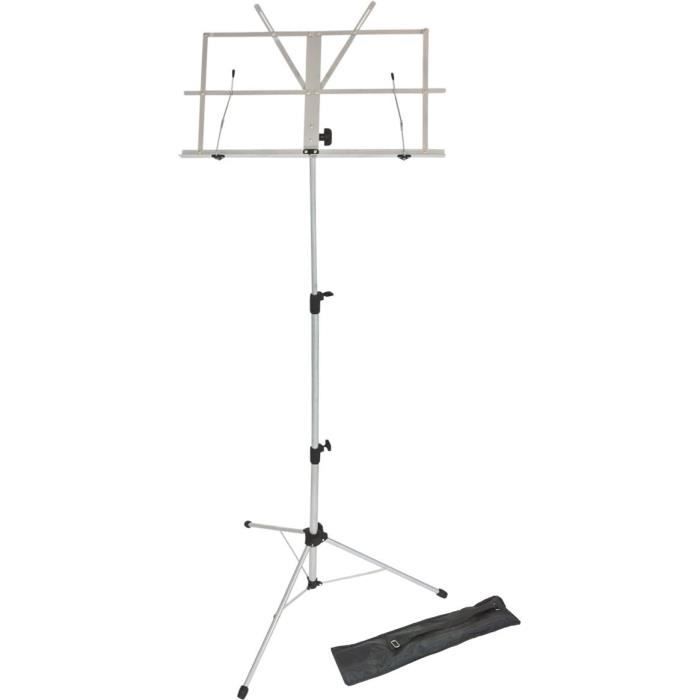 Opus LMS02-SL Pupitre pour partitions en métal réglable et pliable avec ...