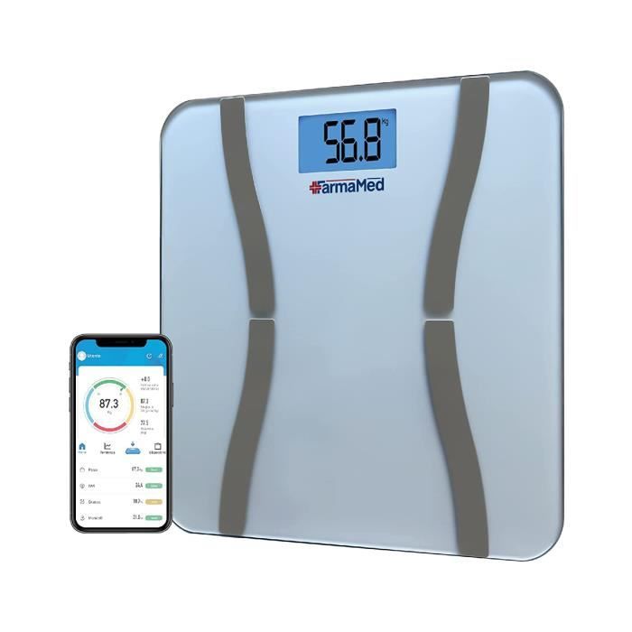 FARMAMED Pèse Personne Impédancemètre, Balance Bluetooth électronique ...