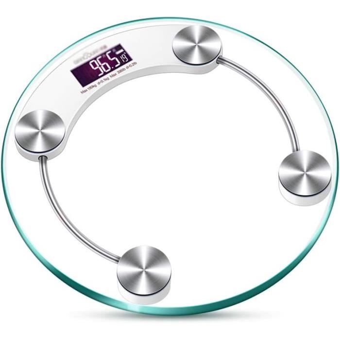 Pèse-Personne Électronique Balance De Verre Ronde For Salle De Bains ...